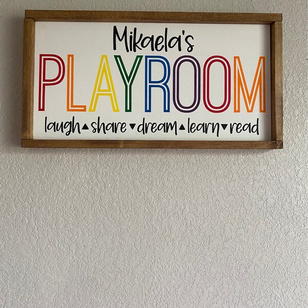 Personalized Playroom Wood Sign, Custom Playroom Sign, Playroom Sign ...
