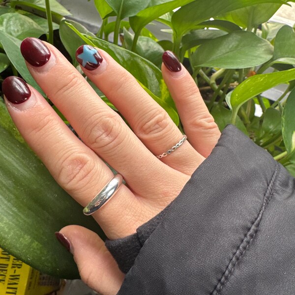 Elongated Silver Dome Ring // 925 Sterling Silver // Heavy Silver ...