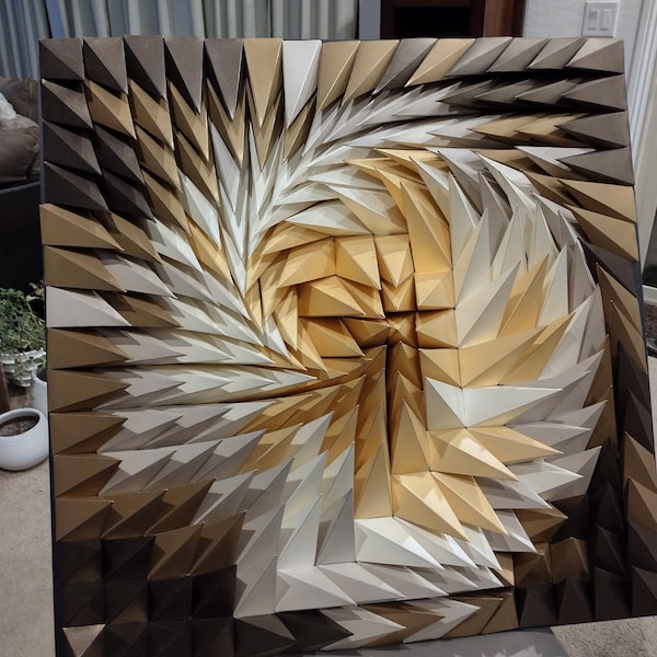 01_04 CRATER RING FIVE Colours 3D Wall Plastic Ar Diy Paper Art ...