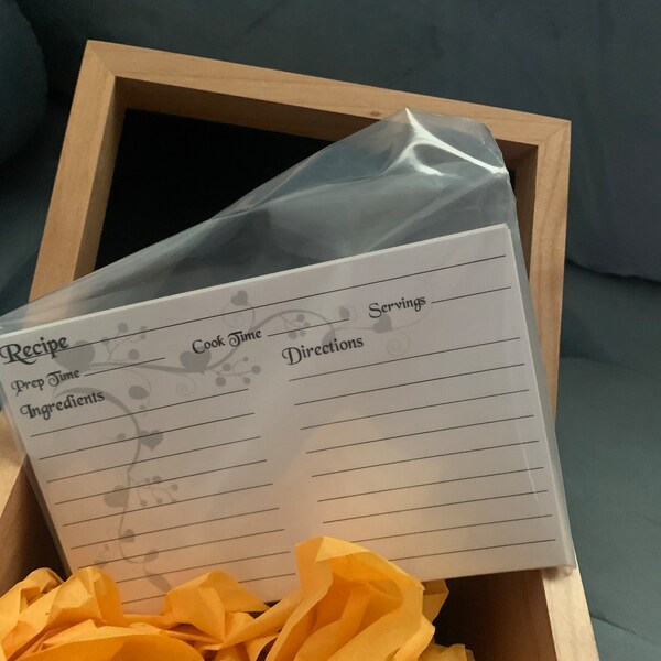 Custom Recipe Box, Personalized Recipe Box, Wood Recipe Box, Engraved ...