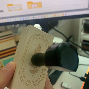 Vintage Rose Library Stamp or Book Stamp, From the Library of Bookplate ...