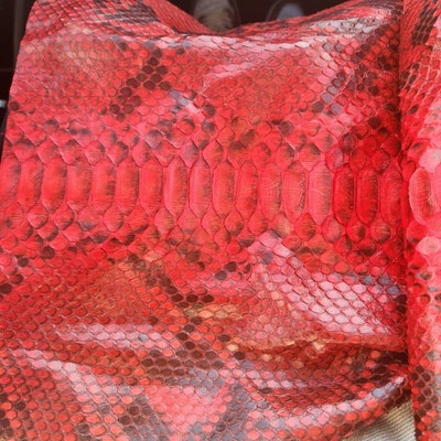 Genuine Python Skin Black Matte, Cognac Glossy Snake Skin, Black Glossy ...