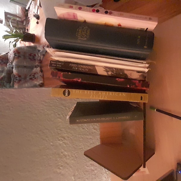 Wooden Tabletop Bookshelf: Small Tilted Book Display - Etsy