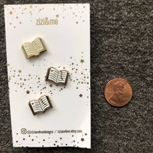 Mini Gold-plated Book Pins Set of 3. Adorable Bookish Pin Gift. Great ...