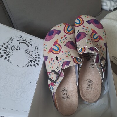 LADYBUG Themed Professional Womens Clogs, Comfortable Nurse & Doctor ...