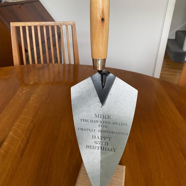 Golden Trowel , Customised Bricklayers Trowel - Etsy