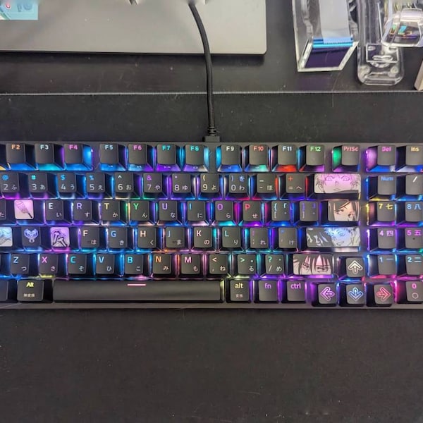 English & Japanese Dual Languages Backlit Keycaps Set for Mechanical ...