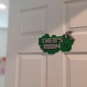 3D Door Sign Minecraft-inspired Personalized Name Custom | Etsy