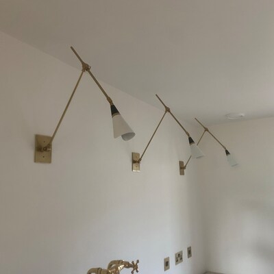 2 Wall Light 1950s Italian Diablo Wall Lights, Stilnovo Style Wall ...