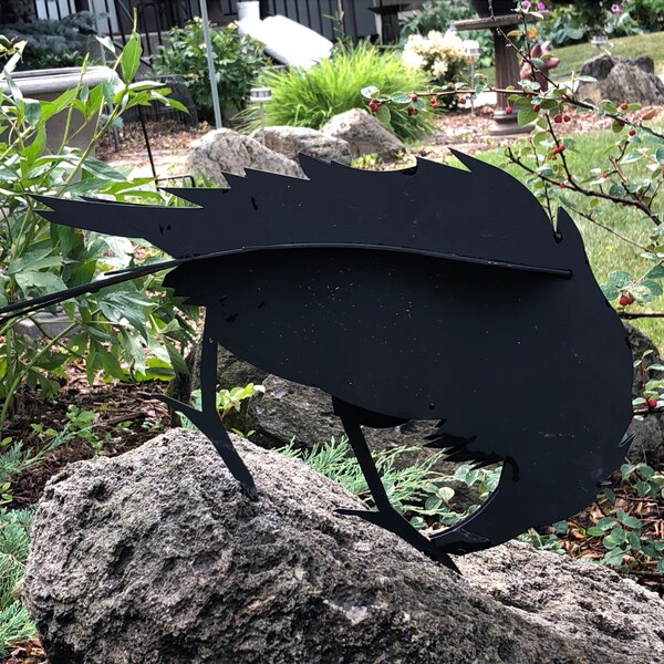 Free Shipping, Crow, Raven, Steel Sculpture, Raven Sculpture, Garden ...