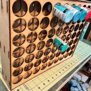 Wood Paint Bottle Rack Model Organizer for Tamiya 23ML Bottle 40 Bottle ...