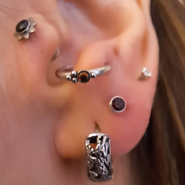 Up the Ear Earrings Surgical Steel, Opal Ear Climber Earrings, Vine ...