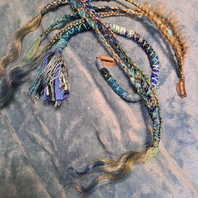 Ombre 4 Clip Set, Rainbow Fae Braids, Dreadlocks, Hair Wraps, Synthetic ...