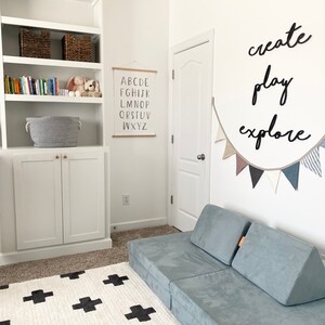 Alphabet Hanging Canvas Kids Room Signs Canvas Hanging Playroom Sign ...