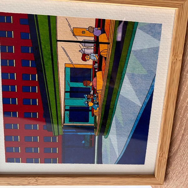 The Simpsons Nighthawk Diner Print, Scenic Simpsons Edward Hopper ...