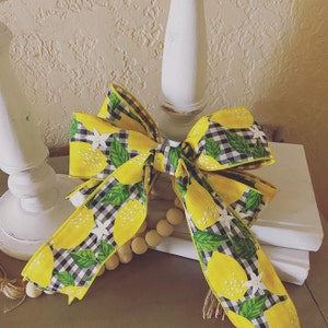 Lemon Ribbon Summer Ribbon Wreath Ribbon Wreath Supplies Craft Ribbon ...