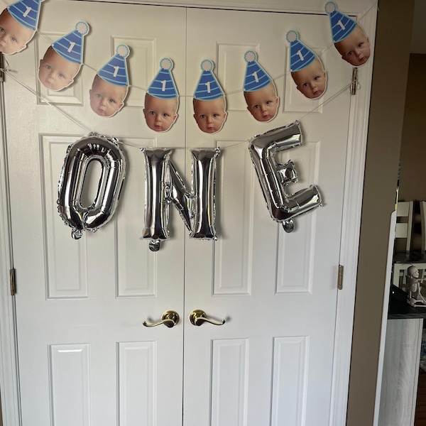 Custom Face Banner, Birthday Banner, 30th Birthday, 40th Birthday, 50th ...