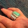 Beth Dutton Inspired Turquoise and Sterling Silver Large Statement Ring ...