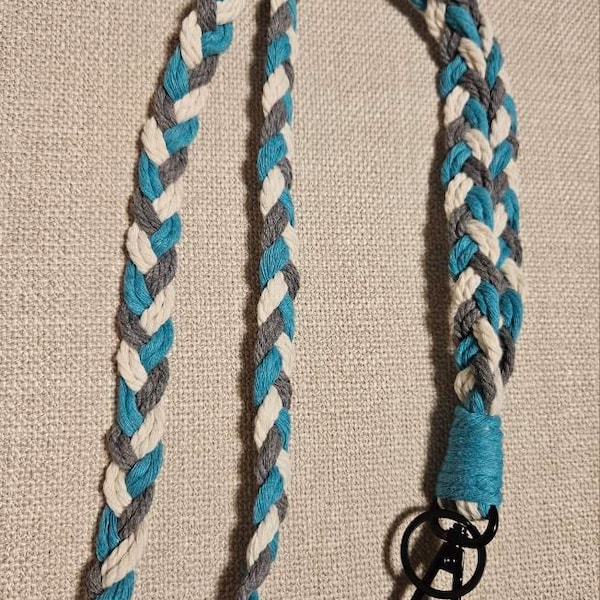 CUSTOM! Macrame Lanyard , Braided Lanyard for ID and Keys ,macrame ...