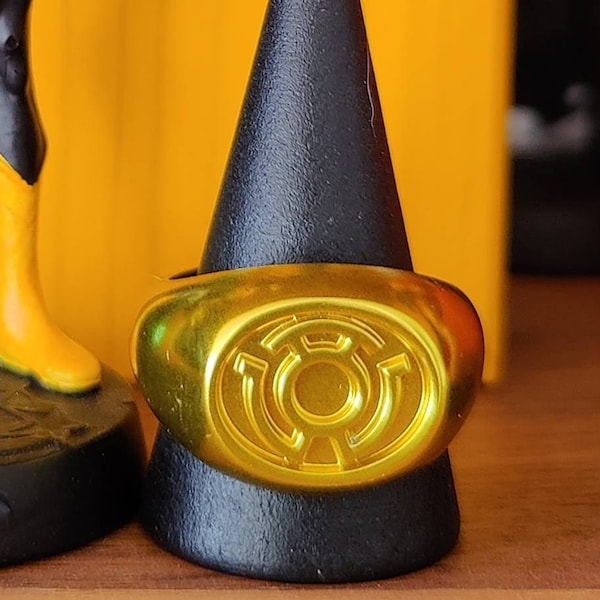 Anodized Yellow Fear Ring - Etsy