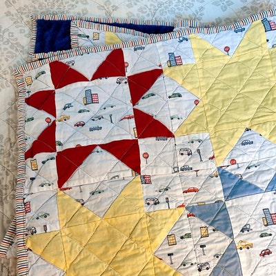 Pinwheel Baby Quilt Pattern, Beginner Easy, Small Mini, Charm Pack, PDF ...