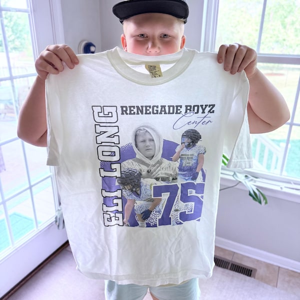 Customized American Football Photos Collage Shirt, Personalized ...