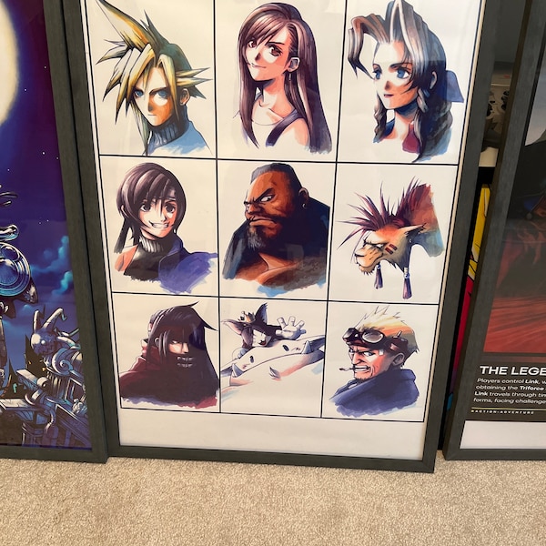 FF7 VII Portraits Premium Poster (vectorized Design) - Etsy