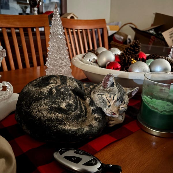 Cat Urn for Ashes *keepsake Memorial *cremation Pet Statue Handpainted ...