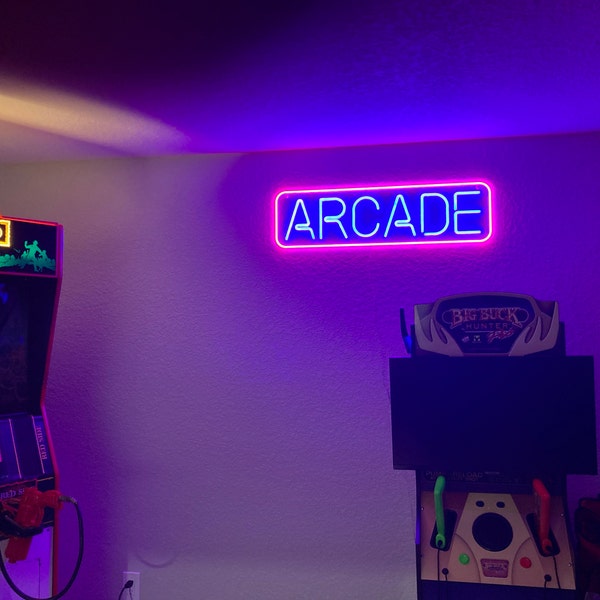 Retro Arcade Neon Sign - Customize Your Arcade / Mancave LED Sign - Etsy
