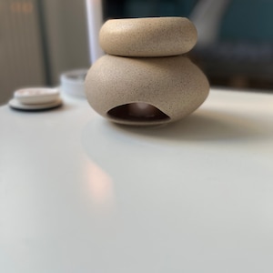 Handmade Ceramic Oil Burner for Essential Oils and Wax Melts Sandy ...