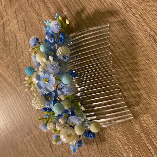 Forget Me Not Bridal Head Piece Wedding Baby Blue Crown Powder Blue ...