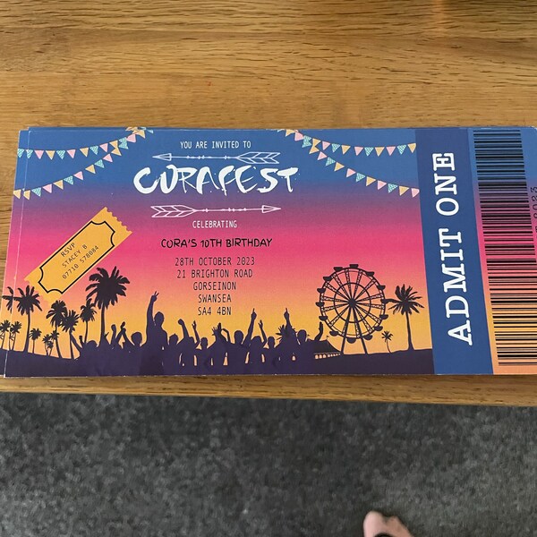 Personalised Festival Invitations - Etsy