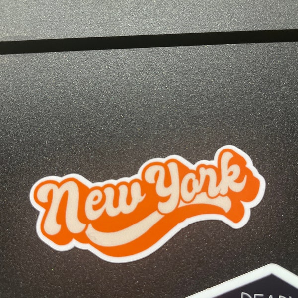 New York Retro Text Vinyl Sticker, New York Stickers, New York Decal ...