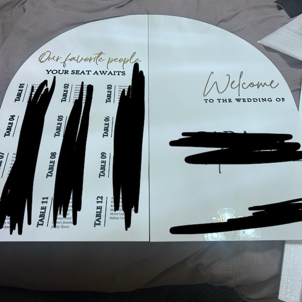 Arch Seating Chart Large Wedding Seating Chart Arched Panel With Custom ...