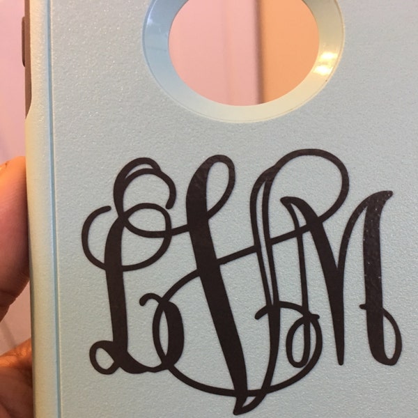 Phone Case Monogram Decal - Monogram Decal Phone Case - Phone Case ...