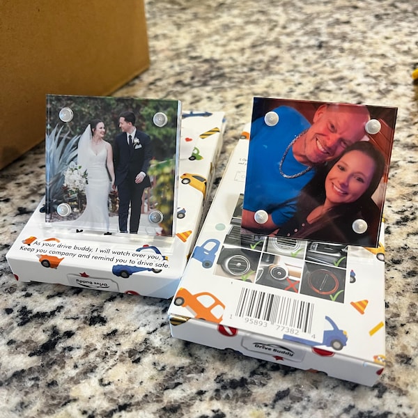 Car Photo Frame Holder, Personalized Picture Frame for Your Car's Sun ...