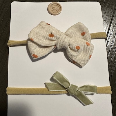 Embroidered Holly Nylon Baby Bow, Christmas Bow, Infant Holly Bow, Xmas ...