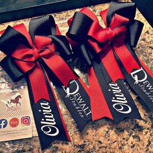 Custom Logo Equestrian Horse Show Bows - Etsy
