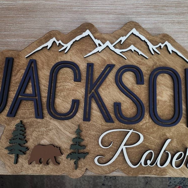 Stacked Names for Nursery, Wooden Letters, Name Sign, Nursery Letters ...