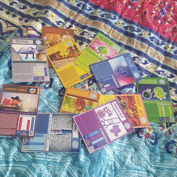 BFDI and Inanimate Insanity Plush Trading Cards 2023 Experience 2024 ...