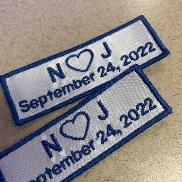 Personalized Embroidered Wedding Shoe Labels - Etsy