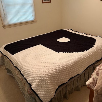 Letter P Block Afghan C2C Crochet Pattern, Written Row Counts, C2C ...