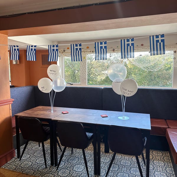 White Enagagement Balloon Decorations, She Said Yes Balloons ...