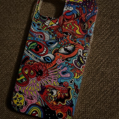 Psychedelic Alien Trippy Phone Case Visuals Colours Sun Aesthetic Cover ...