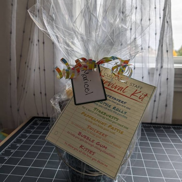 Custodial Staff Survival Kit Gift Tags, School Custodian Staff ...