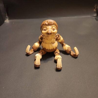 Cute Flexi Print-in-place Sloth STL File for 3D Printing Now With 3MF ...