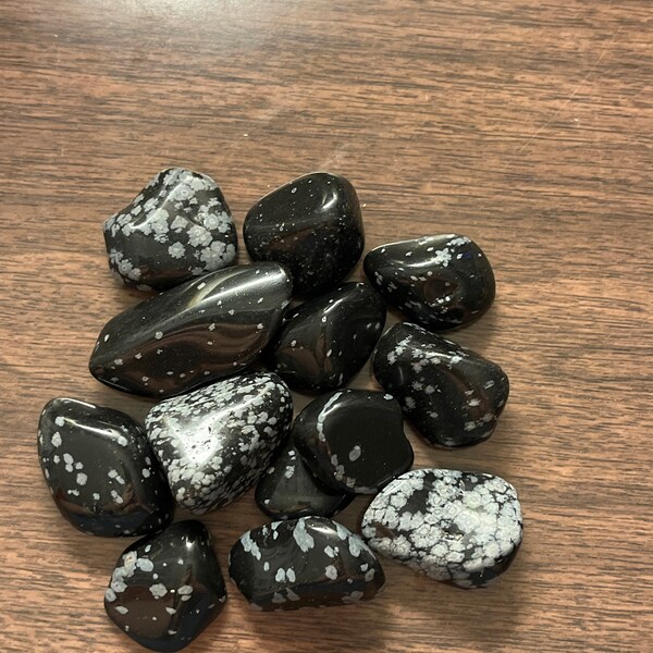 Snowflake Obsidian Tumbled Gemstones-tumbled Snowflake Obsidian ...