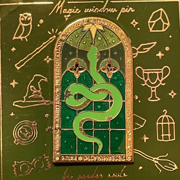 Stained Glass Magic Windows Enamel Pins Set - Etsy