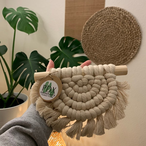 AIR PLANT | Macramé Mini Wall Hanger | Houseplant Hanging Planter ...