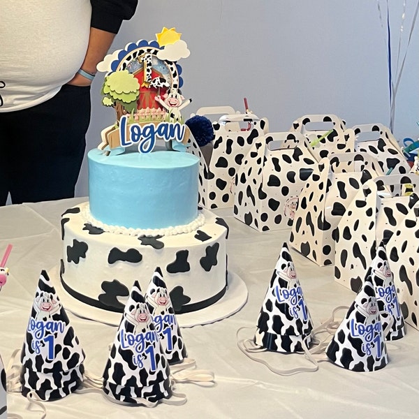 Vaca Lola Cake Topper | Personalized Topper |party Ideas | Farm Theme ...